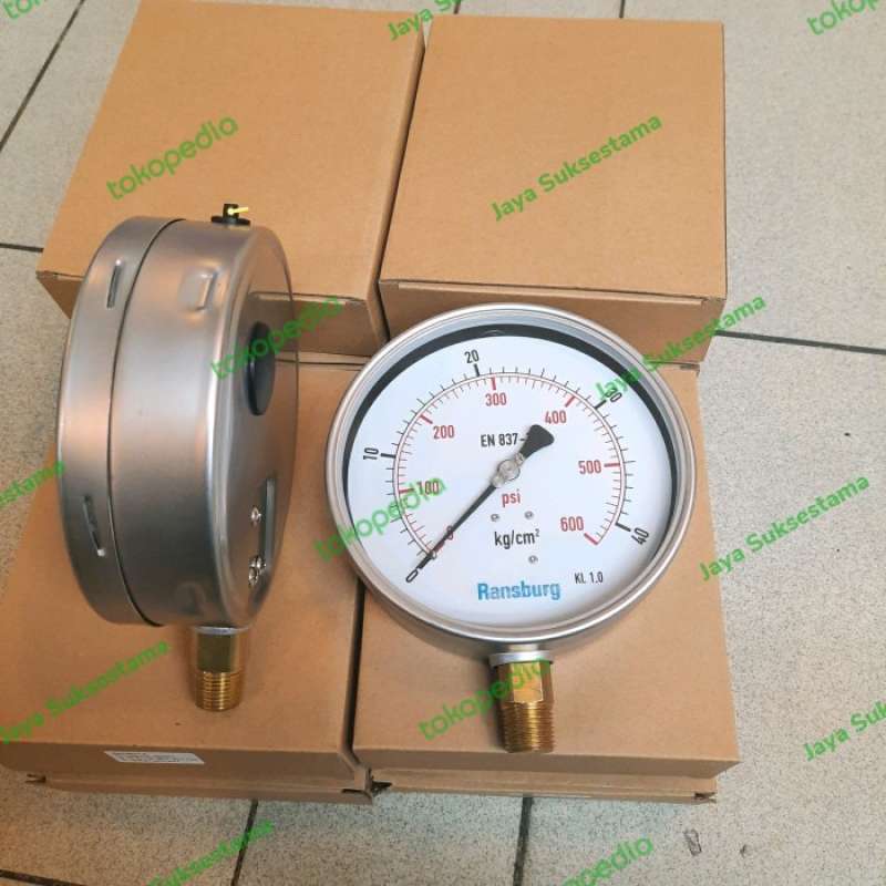 Promo Pressure Gauge / Manometer 6 Inch 40 Bar (kg/cm2) - Pressure ...
