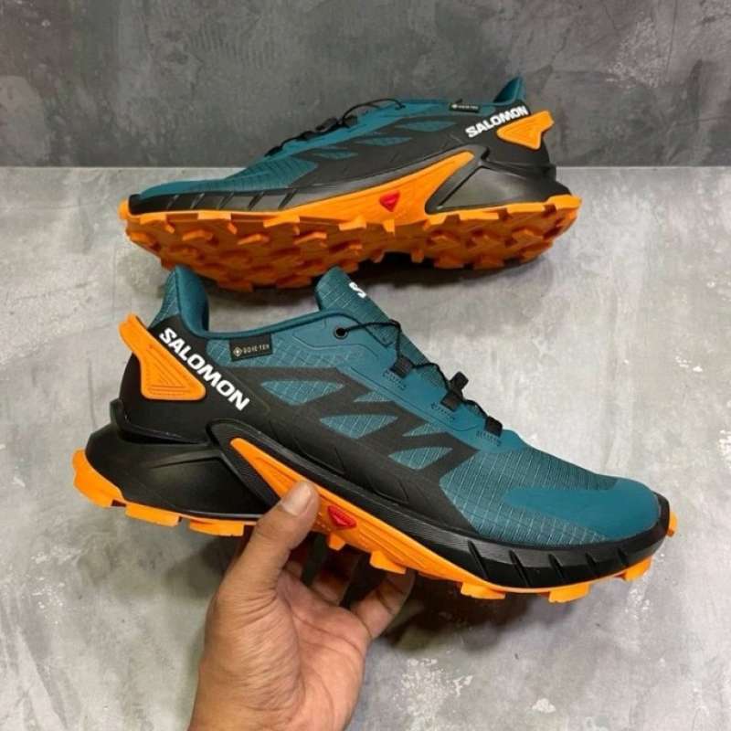 Promo Sepatu Salomon Supercroos 4 Gtx Trail Navy Orange Original ...
