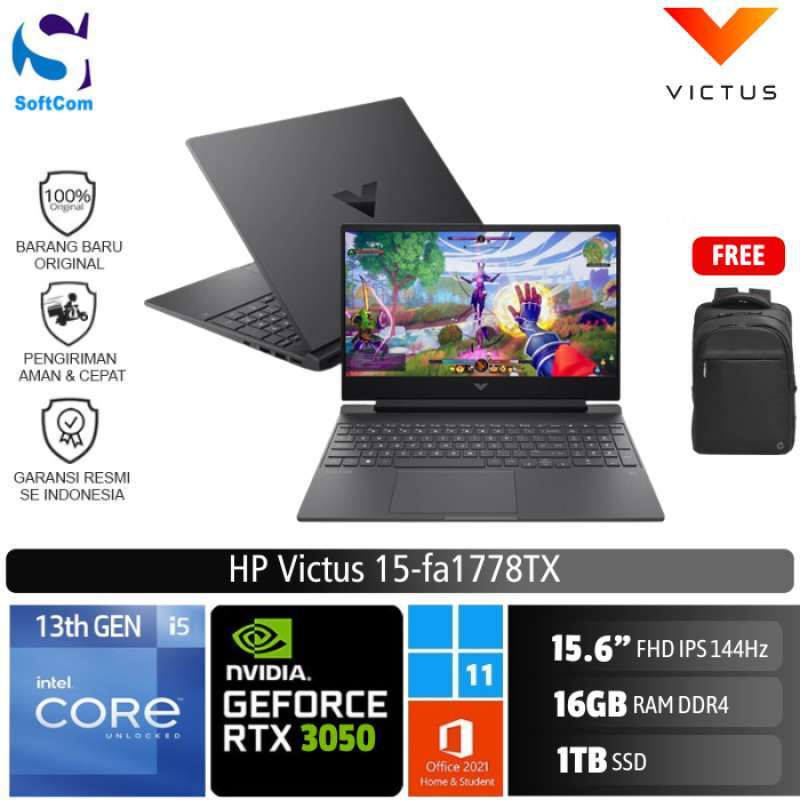 Promo Hp Victus 15 Fa1778tx Laptop Gaming [i5 13420h/16gb/1tb Ssd ...