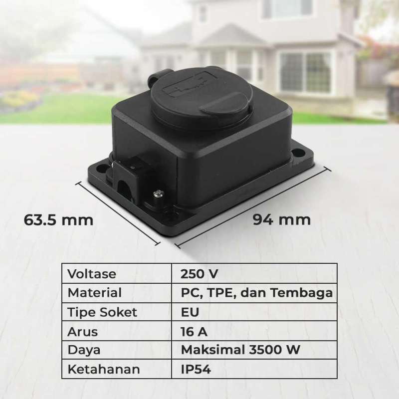 Jual Tanxis Stop Kontak Outdoor Terminal Anti Air Ip54 16a 250v Eu T36 ... Jual Tanxis Stop Kontak Outdoor Terminal Anti Air Ip54 16a 250v Eu T36 ...