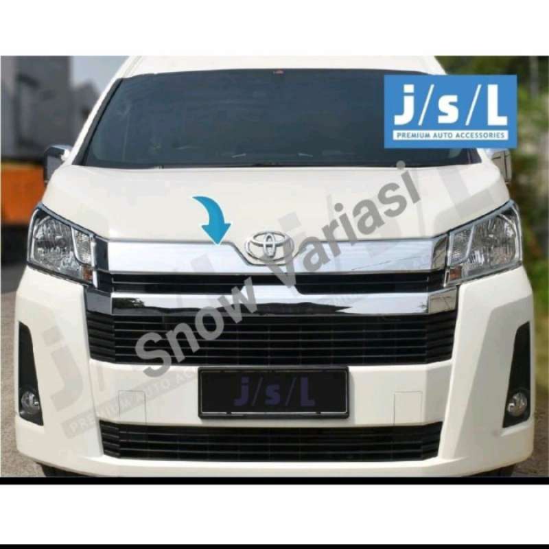 Promo Hood Molding Lis Depan Front Grill Gril Grille Chrome Hiace 2020 ...