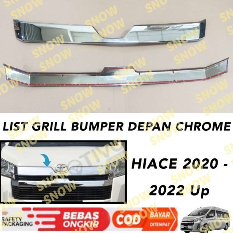 Promo Hood Molding Lis Depan Front Grill Gril Grille Chrome Hiace 2020 ...