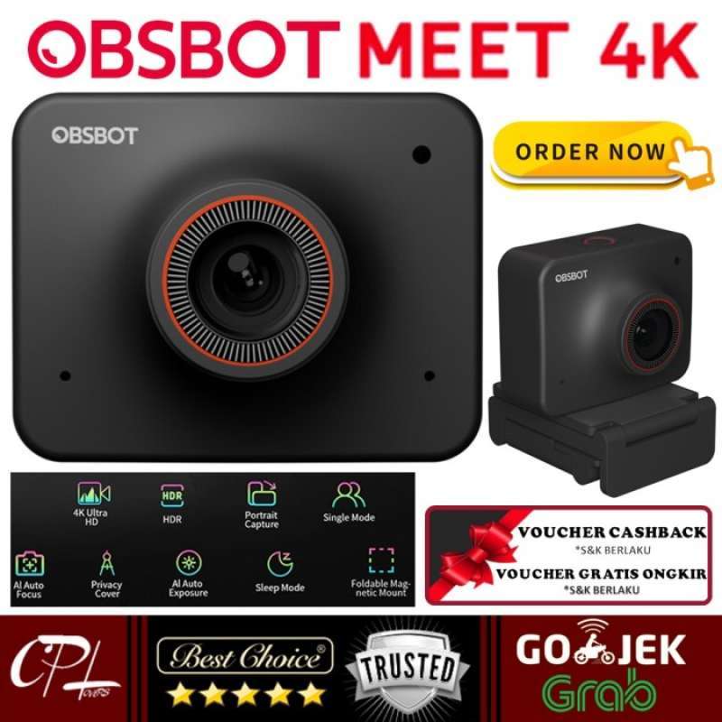 Promo Obsbot Meet 4k Ai-powered Webcam Conference Camera Diskon 23% Di ...