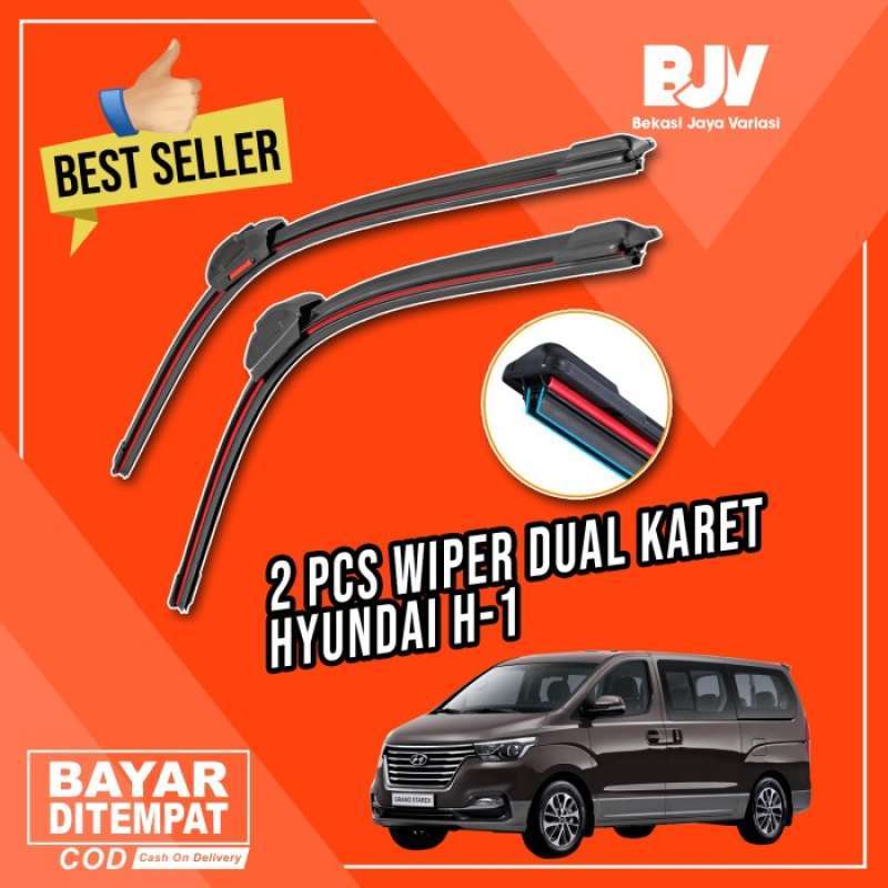 Promo Wiper Dual Double Layer - Hyundai H1 H-1 - Karet Mobil Dua Lapis ...