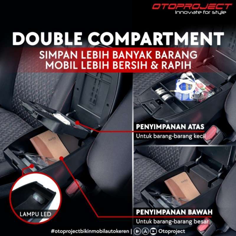 Promo Console Box Amrest Tengah Usb Mobilio, Brio, All New Brio, Ignis, Diskon 12% Di Seller ...