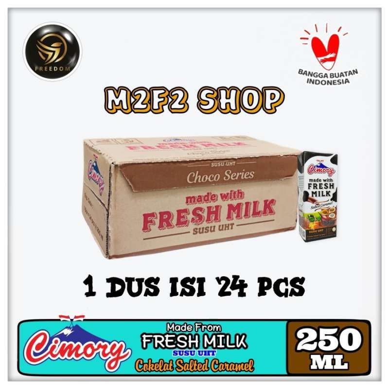 Promo Susu Cimory Fresh Milk Kotak Uht Cokelat Salted Caramel - 250 Ml ...