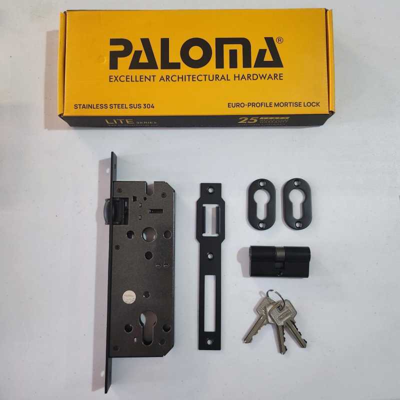 Jual Mortise Lock Roller Paloma Msp 1228 Sus 304 Set Cylinder 40mm ...