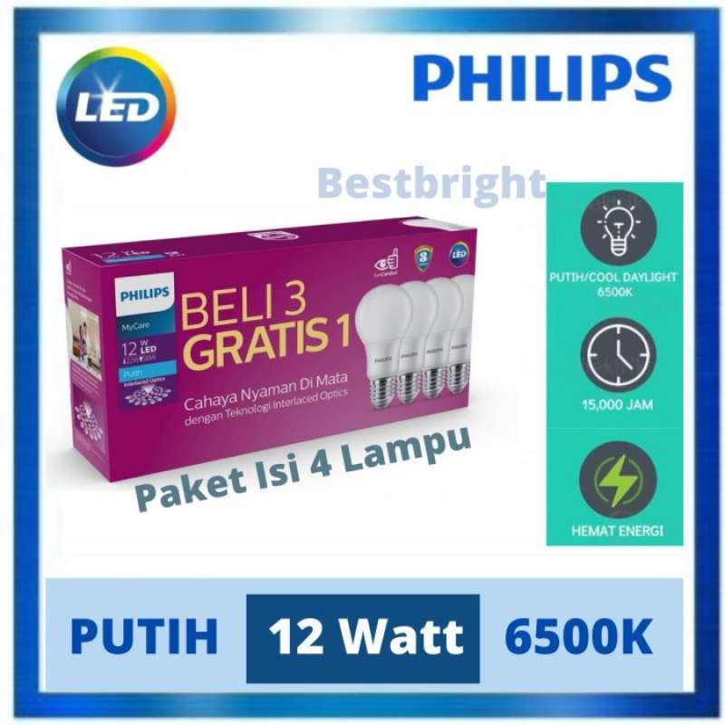 Promo Philips Mycare Led Bulb Paket Multipack W Putih Beli Gratis Diskon Di Seller