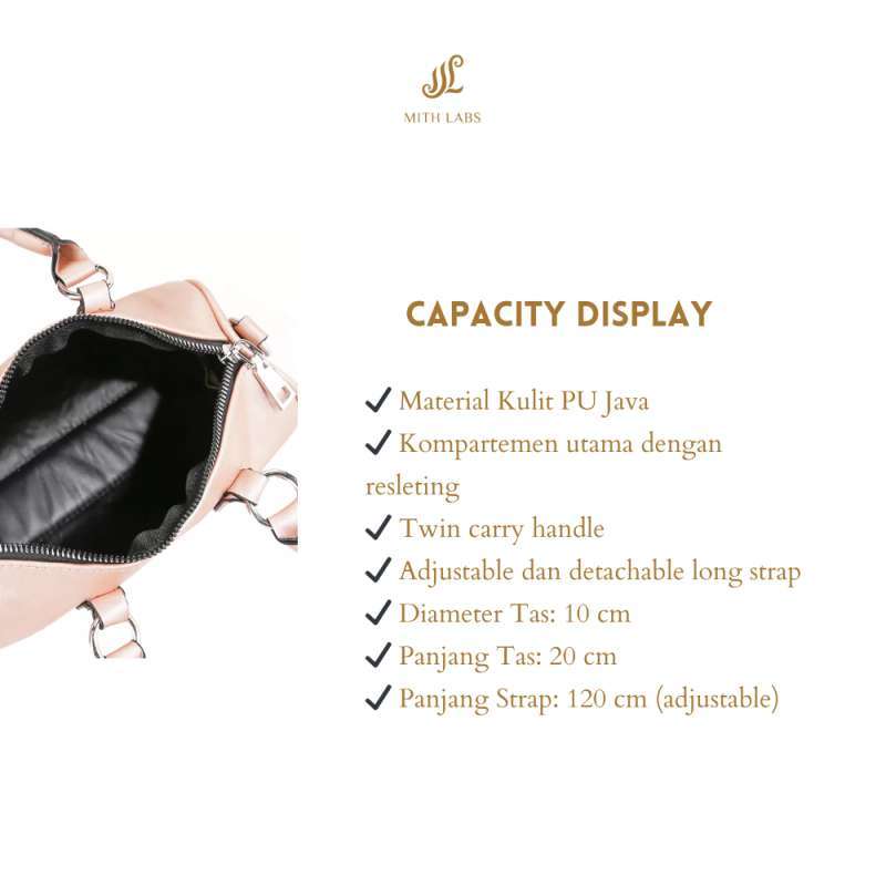 Promo Mithlabs Tas Wanita Selempang Silinder Bentuk Tabung Savana ...