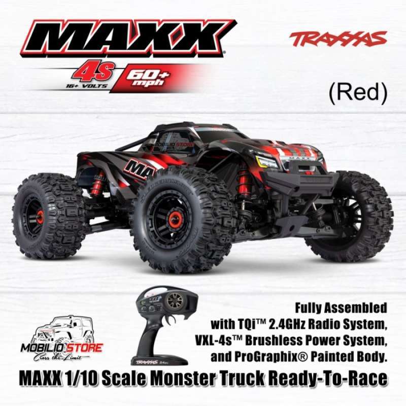 Promo Traxxas Maxx V2 With Widemaxx Rc Monster Truck Ready To Race 1/10 ...