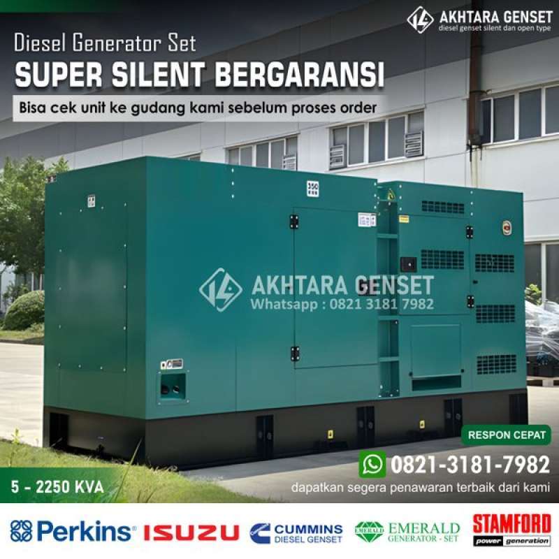Jual Distributor Genset Surabaya 500 Kva Brand Cummins Perkins Isuzu Emerald Genset Silent Di ...