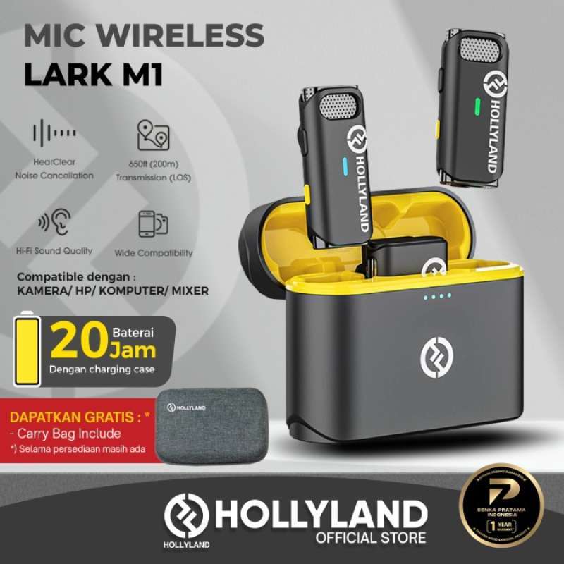 Jual Hollyland Lark M1 Duo All-in-one Portable Microphone Abcd - Rossy ...