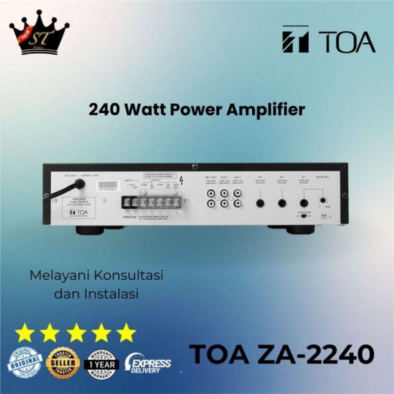Jual Toa Za-2240 Za2240 Power Amplifier 100v 240 Watt 100 Volt Amply ...