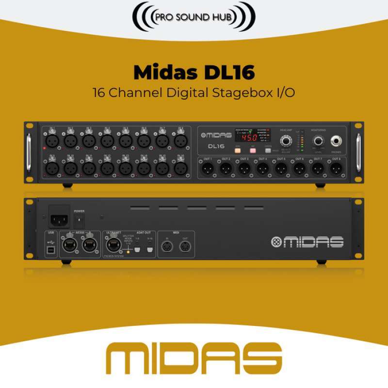 Jual Midas Dl16 Dl-16 Digital Stagebox Snake Cable 16 Channel In 8 Out ...