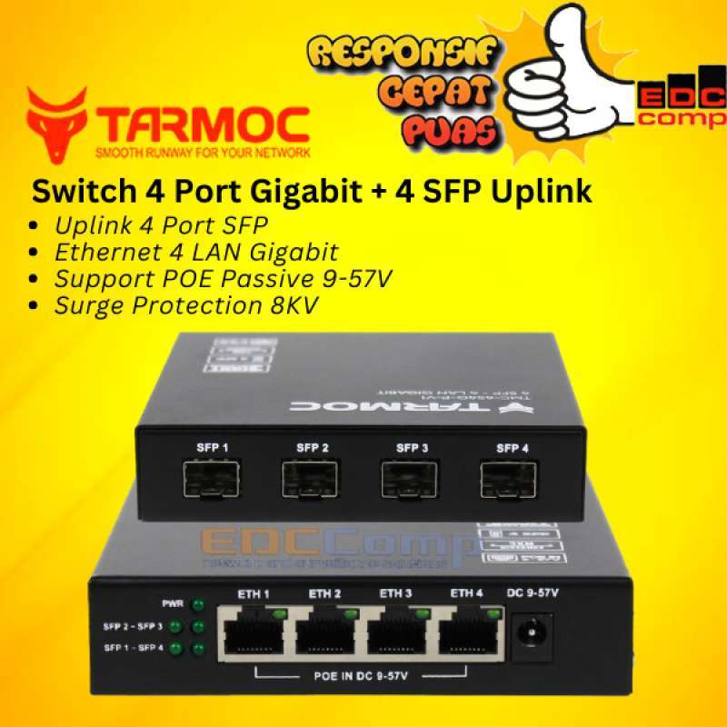 Promo Switch 4 Port Gigabit + 4 Sfp Uplink Poe | Switch Hub 4 Port ...