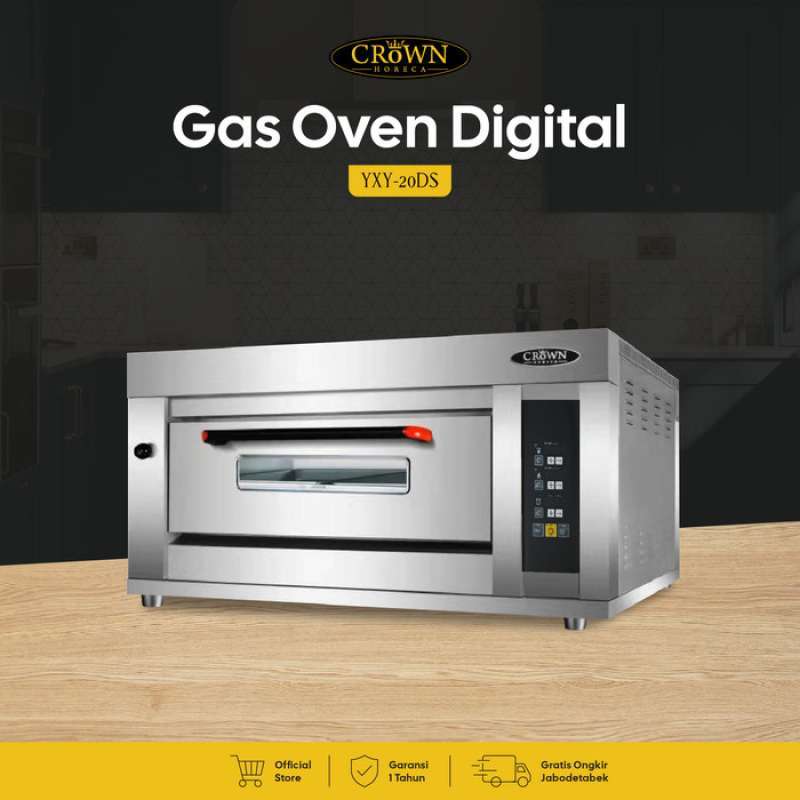 Promo Yxy - 20ds Standard Gas Oven Digital / Oven Deck - Crown Horeca ...