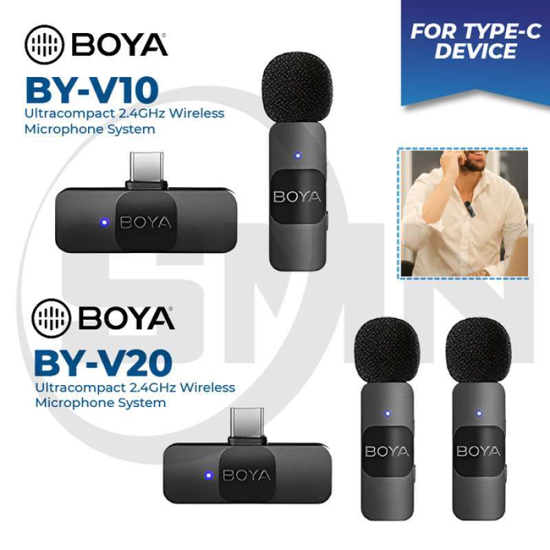Promo Boya By-v10/v20 Ultracompact 2.4ghz Wireless Microphone Android Usb C Diskon 23% Di Seller ...