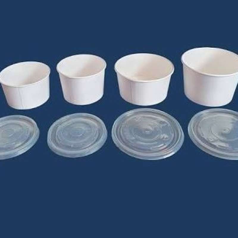 Jual Paper Rice Bowl 650 Ml + Tutup Isi 25 Bh Mangkok Kertas Tahan ...