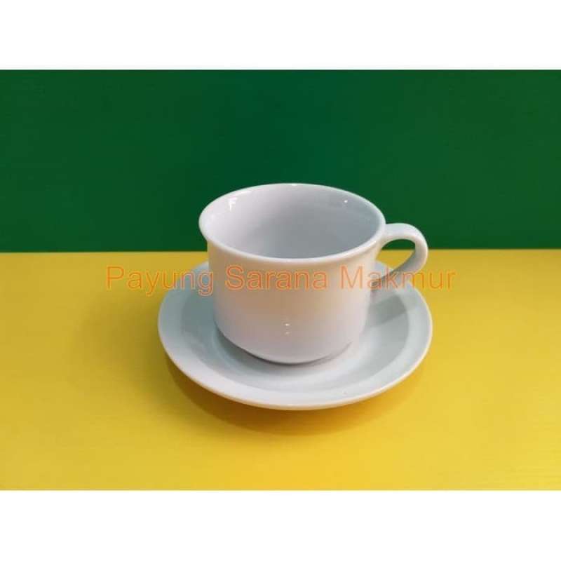 Promo Jm Cangkir Gelas Set Keramik Putih 12 Pcs 230 Ml Polos Mirip ...