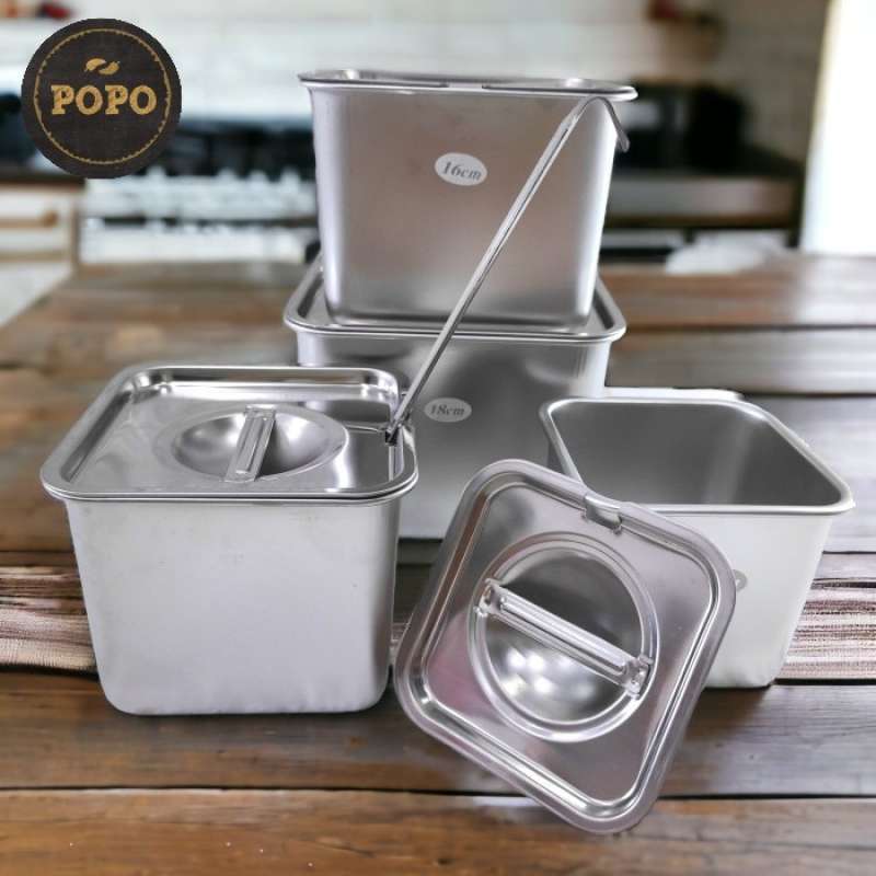 Jual Nk1 Kontainer Kotak Wadah Stainless Tempat Saus Tray Tutup ...