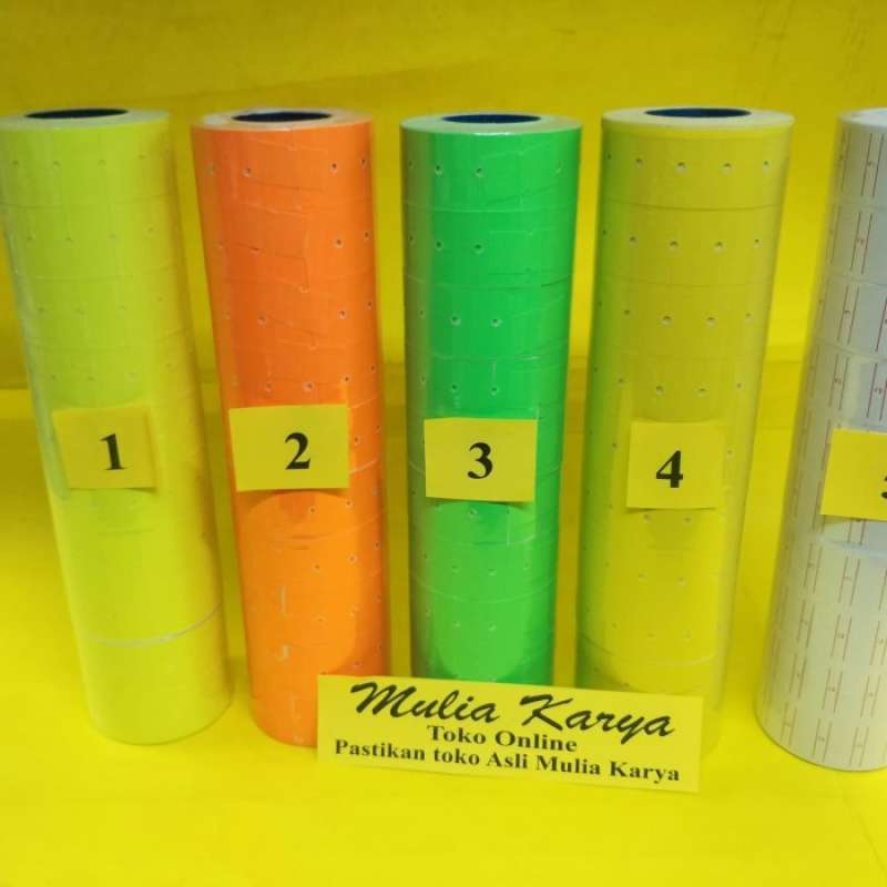 Jual Kertas Label Harga 1 Line Warna Mx 5500 Joyko Kenko Motex Xeho ...
