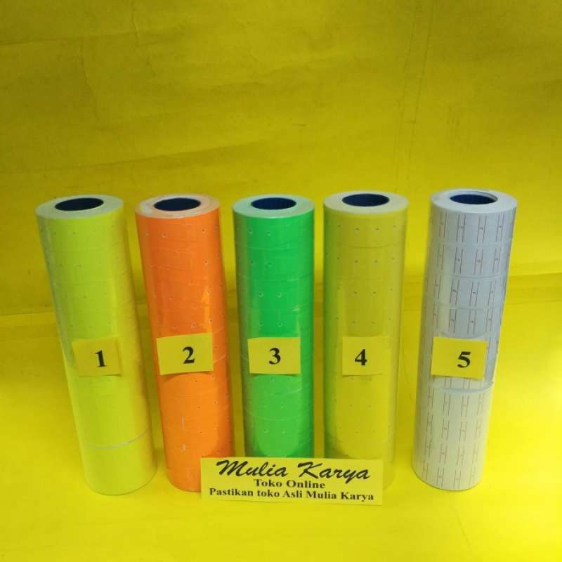 Jual Kertas Label Harga 1 Line Warna Mx 5500 Joyko Kenko Motex Xeho ...