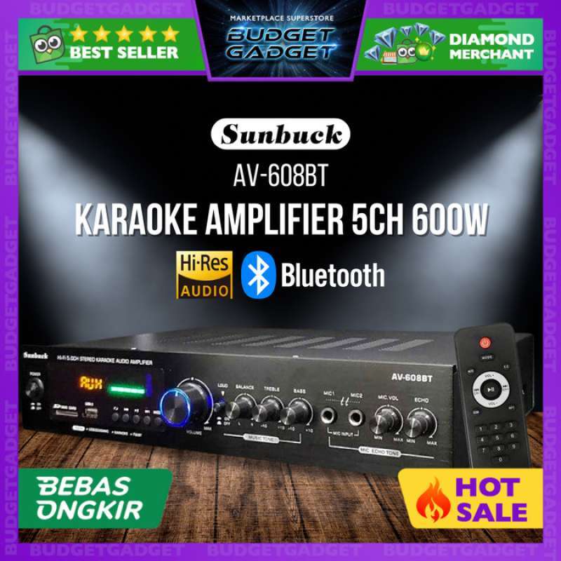 Promo Sunbuck Audio Bluetooth Amplifier Karaoke 5ch 600w - Av-608bt ...
