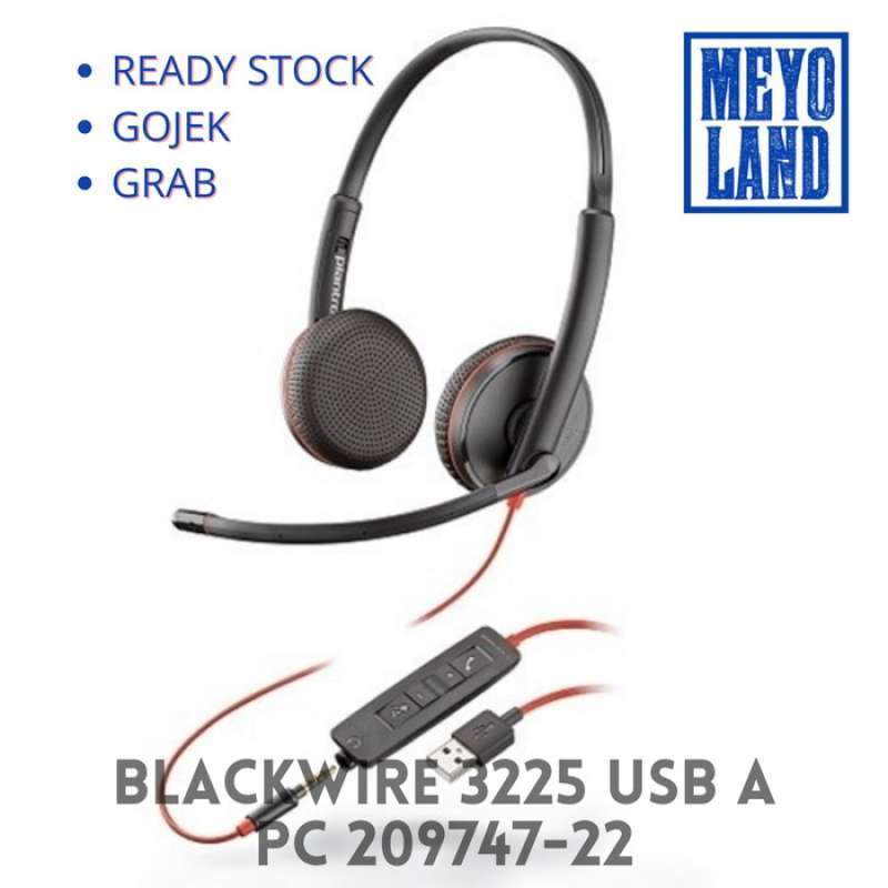 Promo Poly Plantronics Blackwire 3225 C3225 Usb-a + 3.5mm Stereo ...