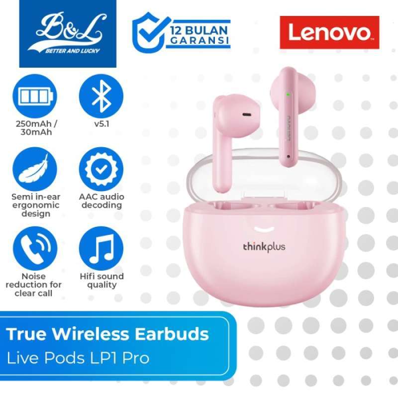 Promo Lenovo Thinkplus True Wireless Earbuds Live Pods Lp1 Pro Bt5.1 ...