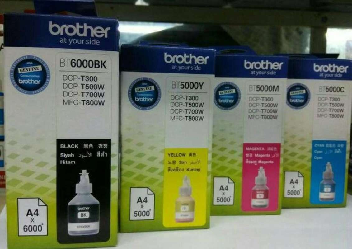 Promo 100% Produk Ori 1 Set/4 Warna Tinta Brother T300, T500, T700 ...