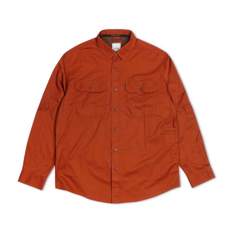 Jual M.gee Kemeja Pria Lengan Panjang Outdoor Mgee Camper C031 Teracota ...