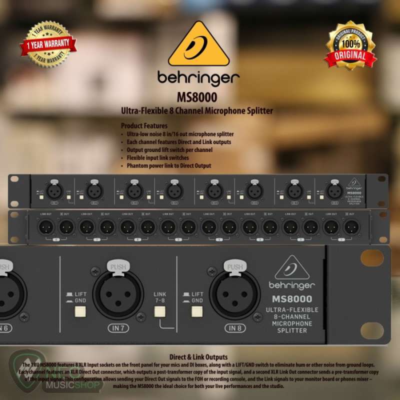 Jual Behringer Ms8000 Ultra-flexible 8-channel Microphone Splitter Di ...
