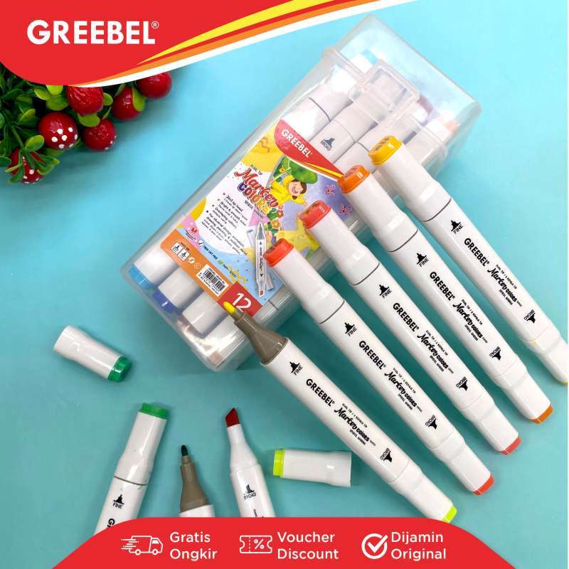 Promo Greebel Water Marker Dual Head/spidol Sketsa/water Based Marker ...