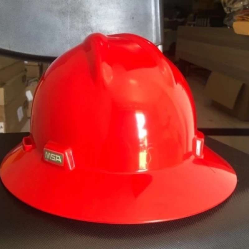 Promo Helm Proyek Merah Full Brim Msa Pemutar/helem Safety Fullbrim ...