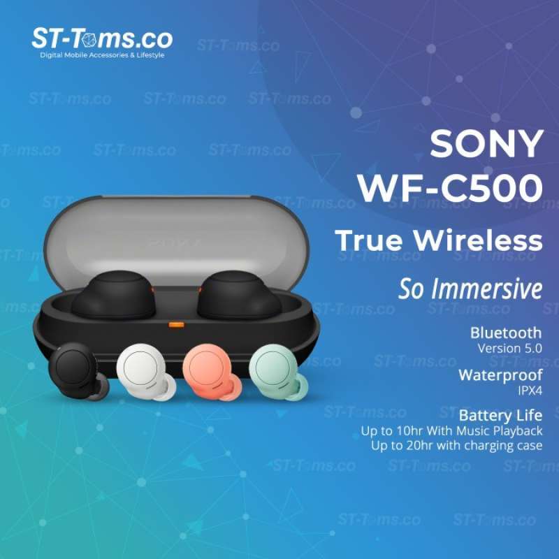 Promo Sony Wf-c500 / Wf C500 True Wireless Headphones Tws Headset ...