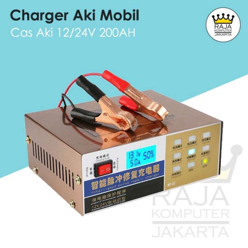 Promo Cas Aki Charger Aki Accu Mobil Truk Battery 12v/24v 200ah Kering ...