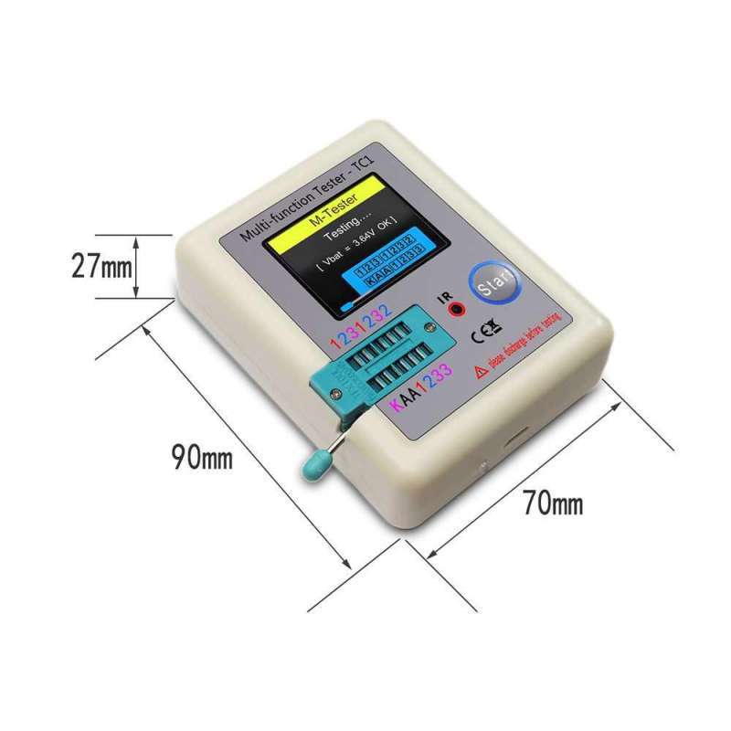 Promo Box Multifunctional Tester Transistor Full Color Graphic Display ...