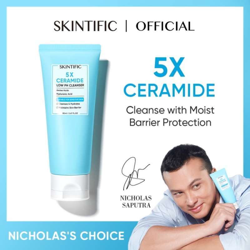 Jual Flash Skintific 5x Ceramide Low Ph Cleanser Facial Wash 80ml Di ...