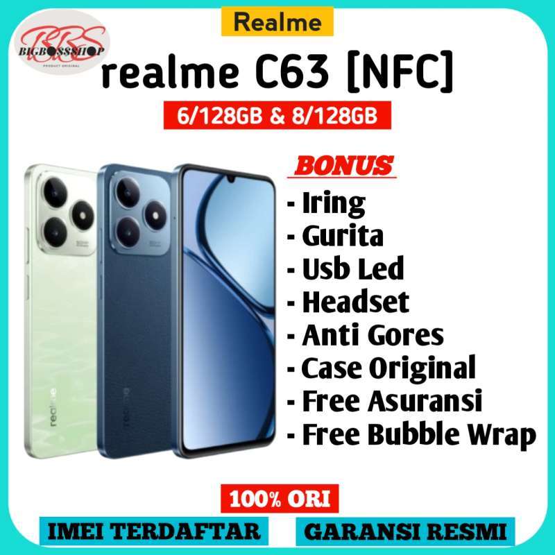 Promo Realme C63 6/128 Gb Garansi Resmi + Bonus (nfc) - Green Diskon 5% Di Seller Bigboss Shop ...