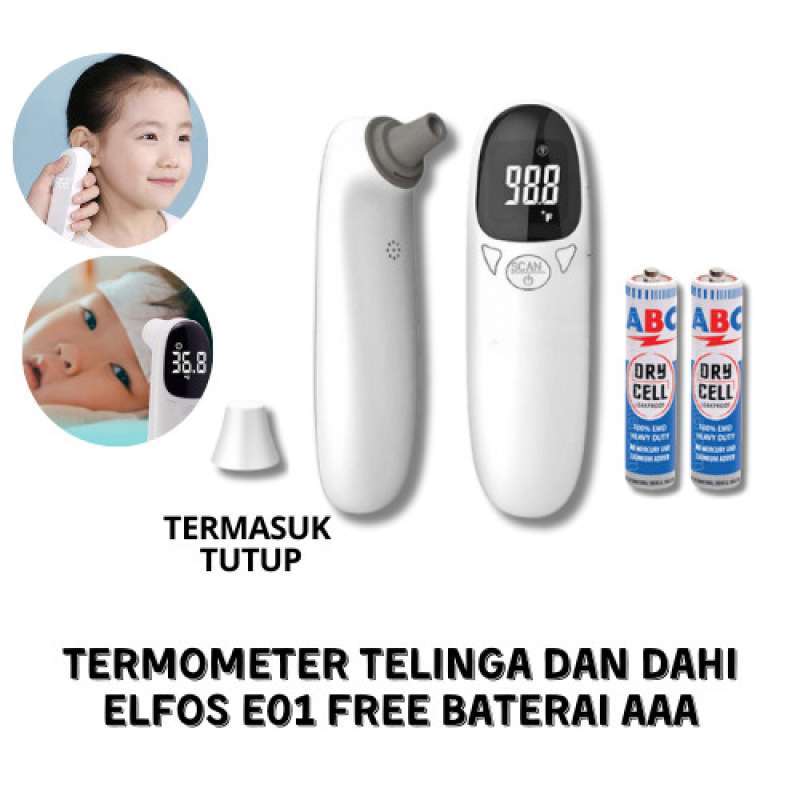 Jual Termometer Suhu Tubuh Digital Infrared Non Contact - Elfos F02 Di ...