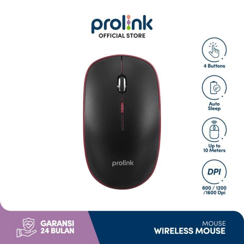 Jual Prolink Mouse Wireless 4 Button 2.4ghz Mouse Dpi 800-1600 Pmw6006 ...