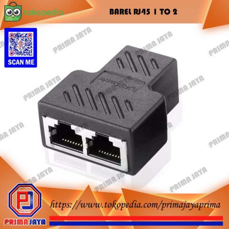Jual Splitter Rj45 Lan Ethernet Network Connector 1 To 2 Sifree Barel Di Seller Rukia ...