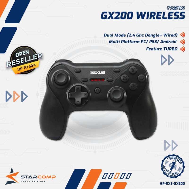 Jual Rexus Gladius Gx200 Gamepad Wireless Gaming Pc Xbox Android Di ...