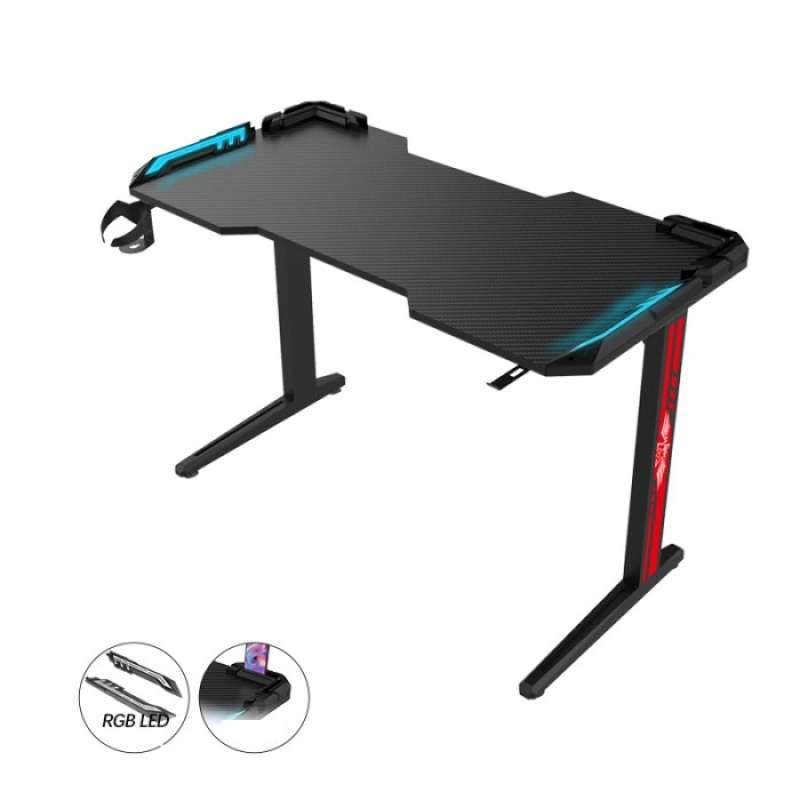 Jual Meja Komputer Laptop Gaming Adjustable Pc Desk + Cup Rgb Led Light ...