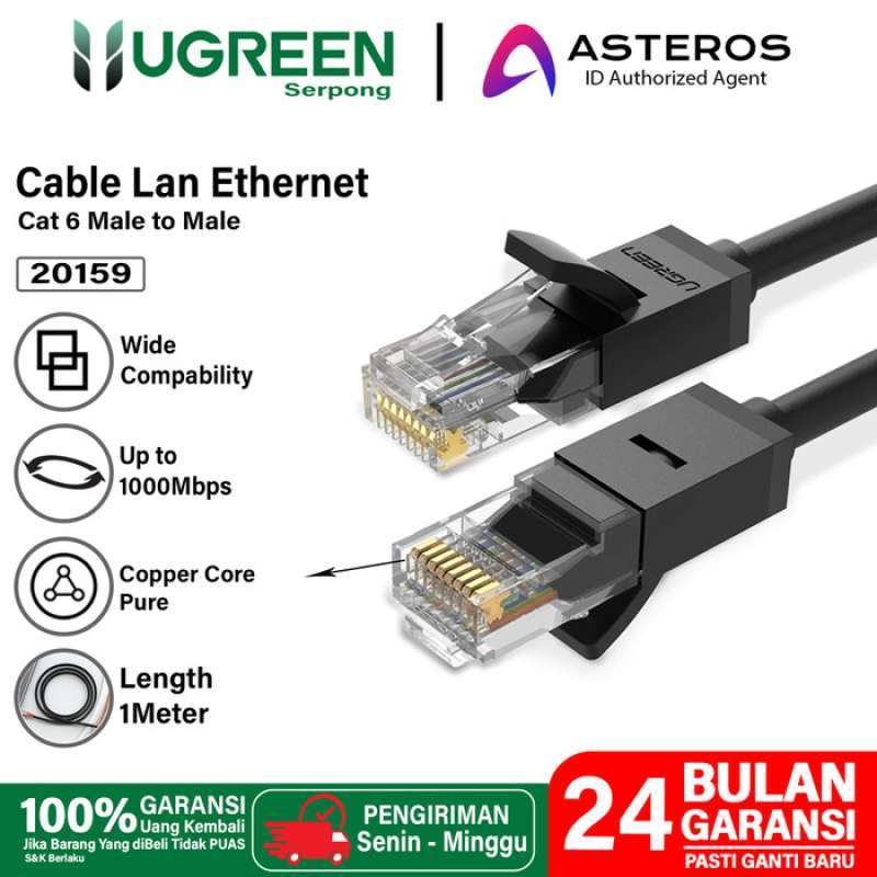 Jual Ugreen Kabel Lan Rj45 Cat.6 Gigabit Ethernet Utp 24awg 1000mbps Di ...