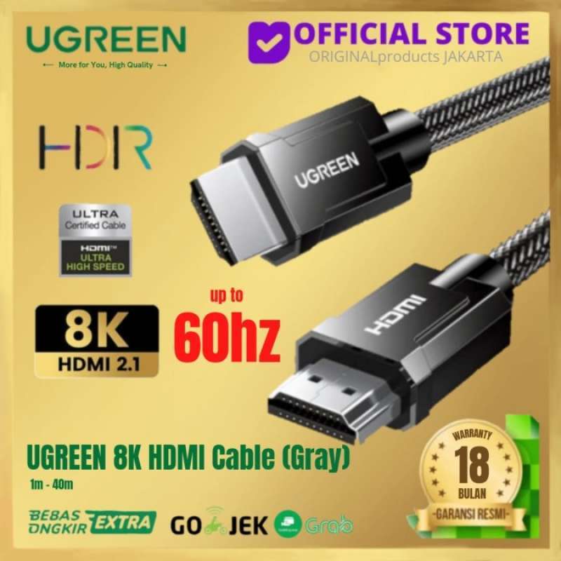 Jual Ugreen Kabel Hdmi 2.1 8k Ultra Hd Cable Round Braided 3m 48gbps ...
