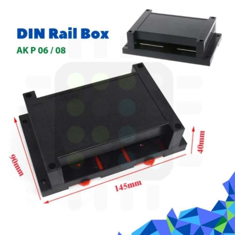 Jual Szomk Ak-p-08 Abs Project Box Enclosure Din Rail 145 X 90 X 40 ...