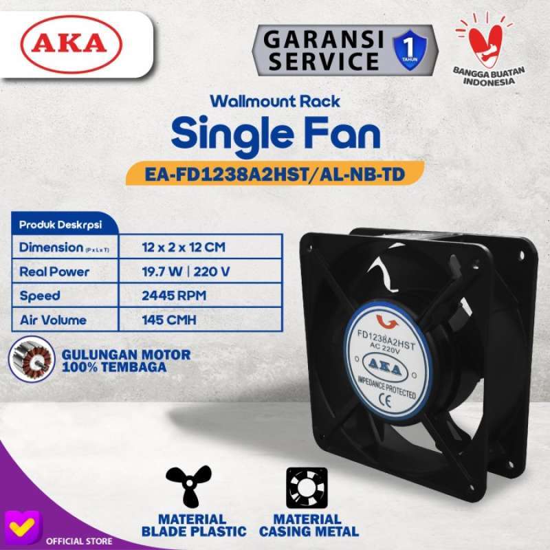 Jual Single Fan Wallmount Rack - Accessories Kipas Rack Server Cooling ...