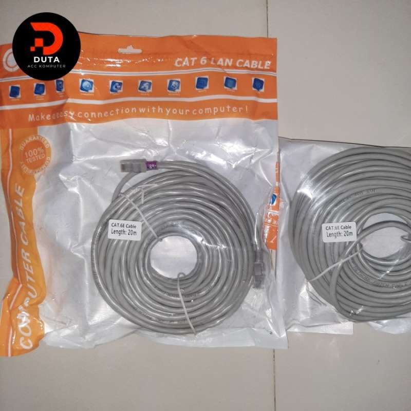 Jual Nyk Kabel Lan Cat 6 / Cat6 20m / 20 Meter Utp Rj45 Original 100% Di Seller Velvet Store ...