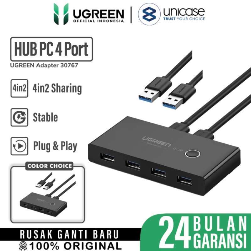 Jual Adapter Hub Pc 4 Port Usb Ugreen Sharing Switch Box Usb 2.0 / 3.0 - 30768-usb 3.0 Di Seller ...